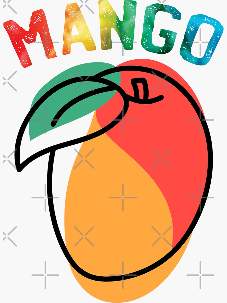 "Mango Cool Summer Fruit" Sticker for Sale by sunilbelidon | Redbubble