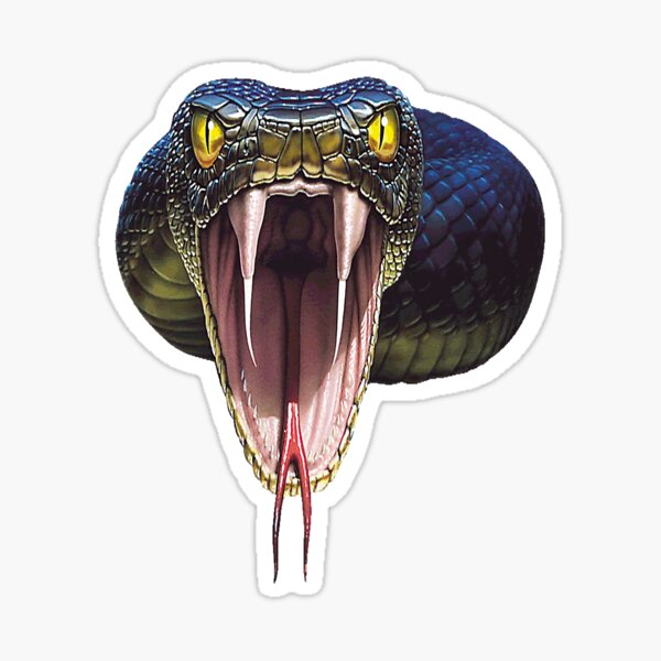 "Scary Black Mamba Snake Halloween Costume" Sticker for Sale by xmjajd ...