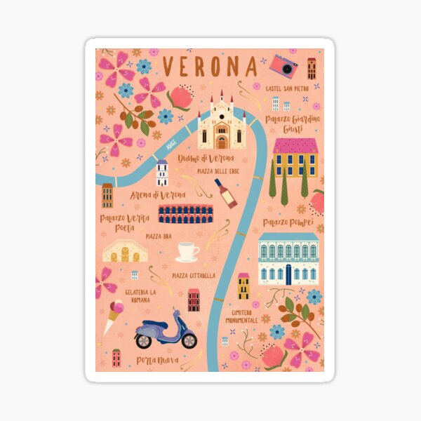 "Verona " Sticker for Sale by Carly Watts | Redbubble