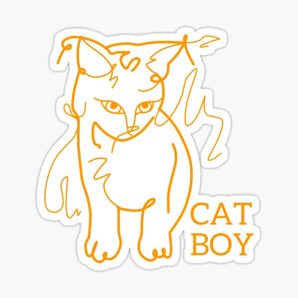 "Cat boy" Sticker for Sale by Bomber1025 | Redbubble