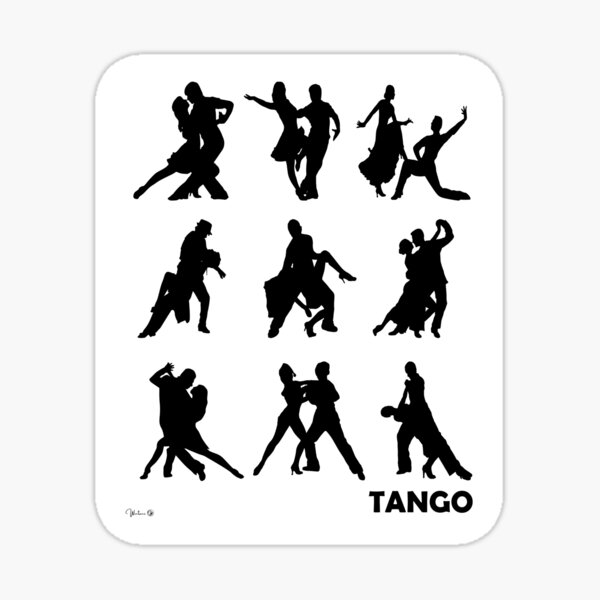 "Tango Dancer Icons for Tango Lovers." Sticker for Sale by Wintani ...