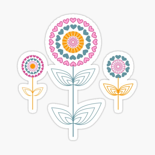 "Heart flower." Sticker for Sale by Artfurs | Redbubble