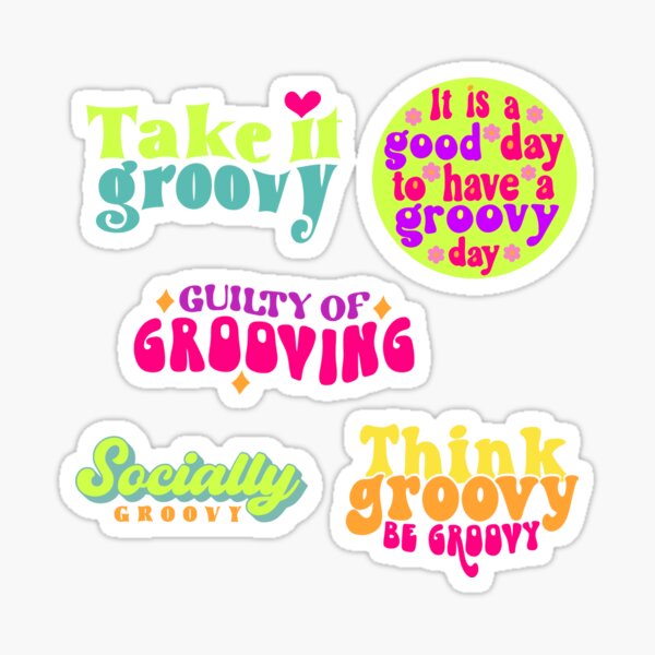 "Groovy Sticker Pack" Sticker for Sale by 96pages | Redbubble