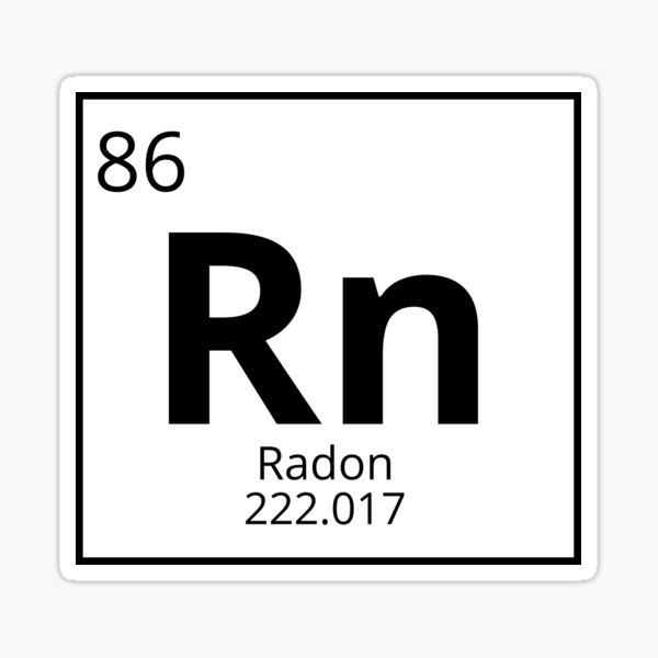 "Radon" Sticker for Sale by Blank02 | Redbubble