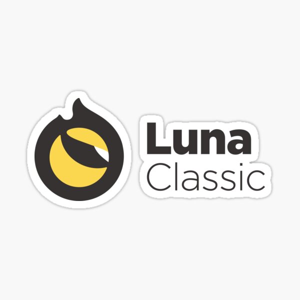 "Luna Classic Official Logo Terra Luna LUNC Crypto" Sticker by MnmlArt ...