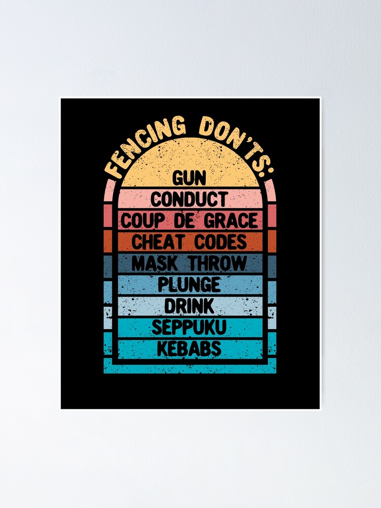 Póster «Espada de lámina de espadachín fan esgrimista divertido» de ...