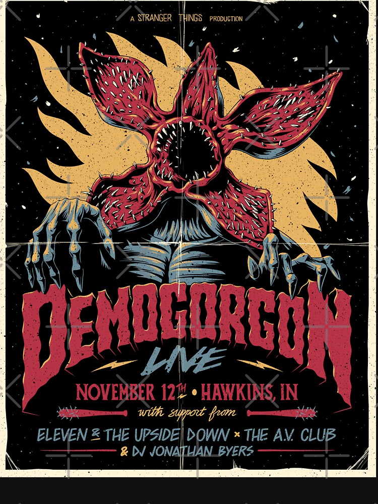 "Stranger things Demogorgon poster" T-shirt for Sale by razorhead ...