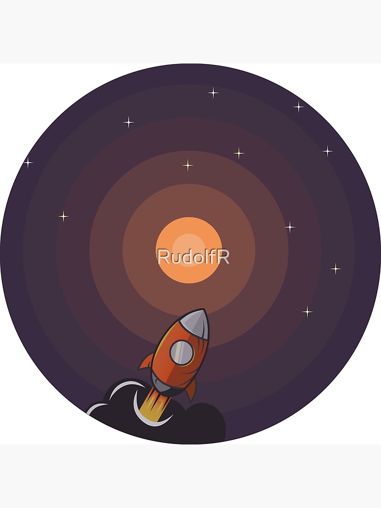 "Rocket launch flat art" Poster for Sale by RudolfR | Redbubble