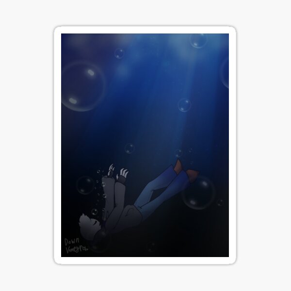 "Drowning..." Sticker by Dawn-VampyraYT | Redbubble