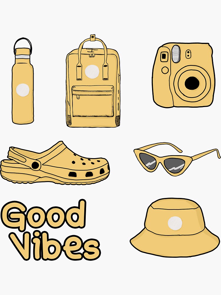 "yellow aesthetic sticker pack" Sticker for Sale by VBNART | Redbubble