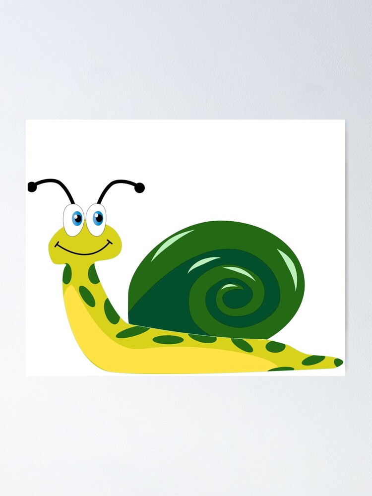 Póster «Caracol plano de dibujos animados» de RudolfR | Redbubble
