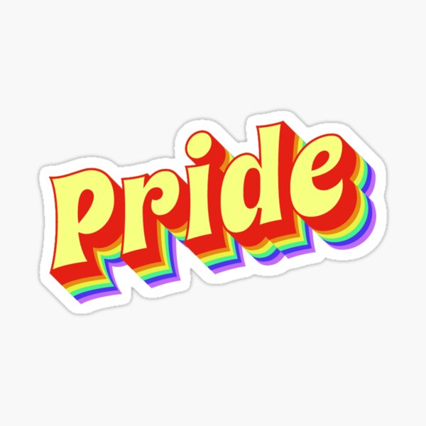"Pride Retro Rainbow" Sticker for Sale by PeachesMommy | Redbubble
