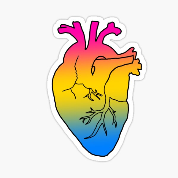 "pan heart" Sticker for Sale by stickibusiness | Redbubble