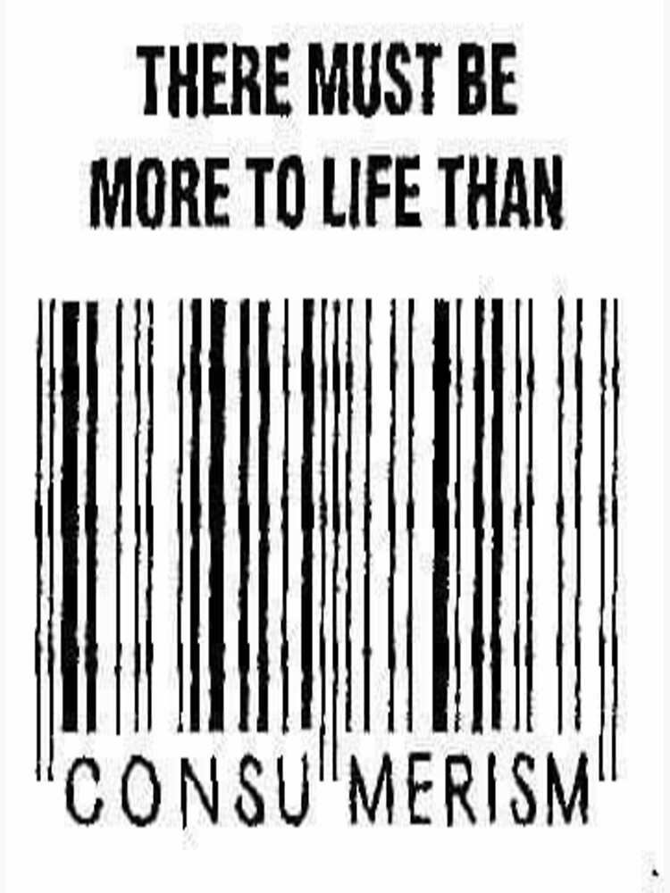 "Anti consumerism " Sticker for Sale by collinsdrawings | Redbubble