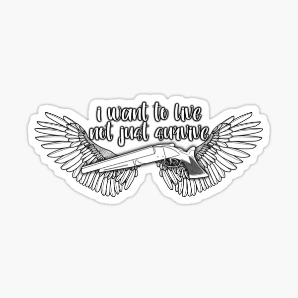 "Angel with a shotgun" Sticker for Sale by spottedhound | Redbubble