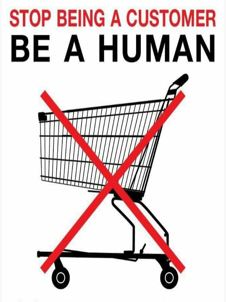 "Anti consumerism " Sticker for Sale by collinsdrawings | Redbubble