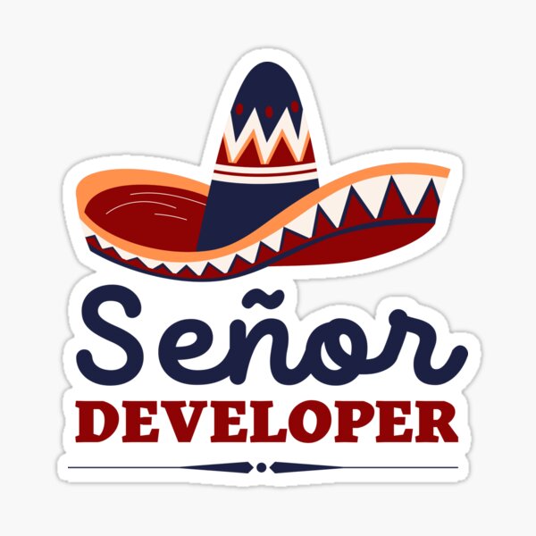 " Senor Developer " Sticker for Sale by trendingatees | Redbubble