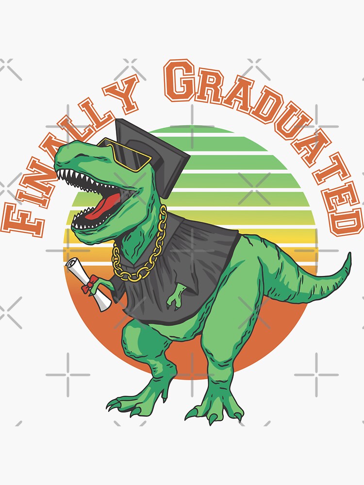 "Finally Graduated" Sticker for Sale by Davestre | Redbubble