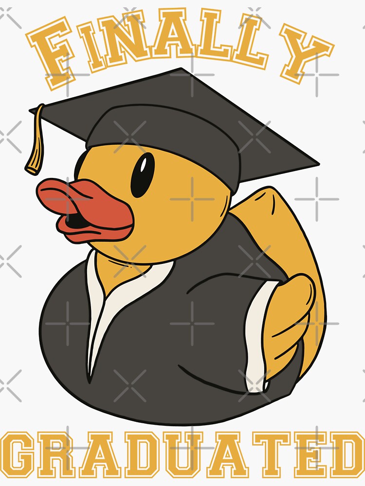 "Finally Graduated" Sticker for Sale by Davestre | Redbubble