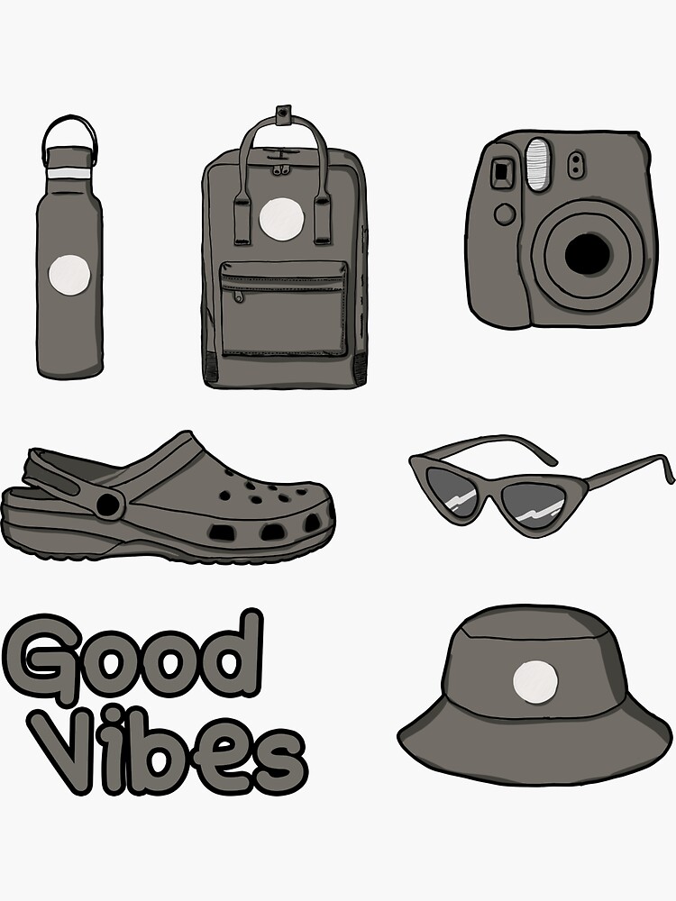"black aesthetic sticker pack" Sticker for Sale by VBNART | Redbubble