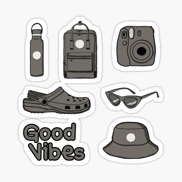 "black aesthetic sticker pack" Sticker for Sale by VBNART | Redbubble