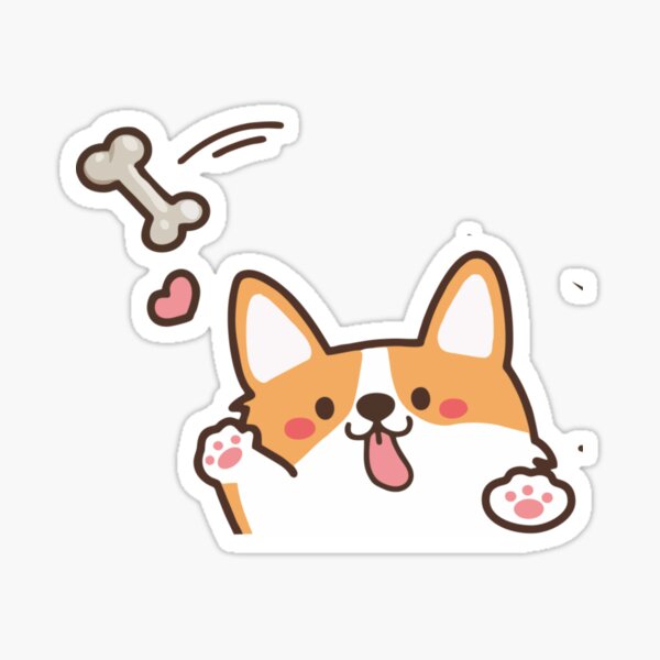 "cute Dog sticker" Sticker for Sale by Art-Echo | Redbubble