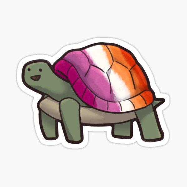 "Lesbian Turtle PRIDE" Sticker for Sale by Rexmin | Redbubble