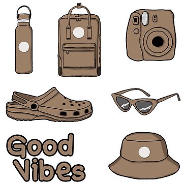 "brown aesthetic sticker pack" Magnet for Sale by VBNART | Redbubble