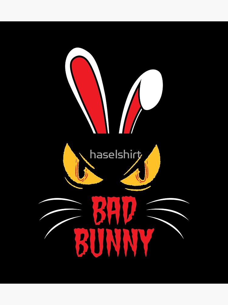 Póster «Bad Bunny Scary Rabbit Genial Amante de los animales» de ...