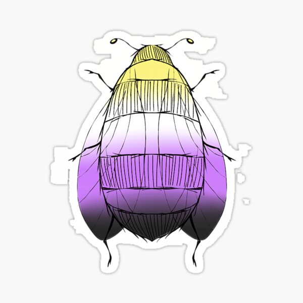 "Non binary pride flag bee" Sticker for Sale by Malerba | Redbubble