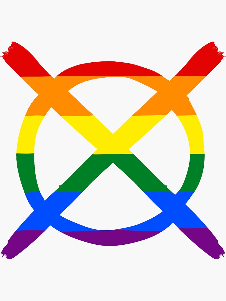 "Marble Hornets Gay Pride Operator Symbol" Sticker by havensea | Redbubble