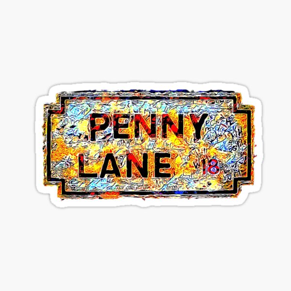 "Penny Lane Street Sign" Sticker for Sale by mar73 | Redbubble