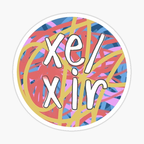 "xe/xir pronouns" Sticker for Sale by ihsbasta | Redbubble