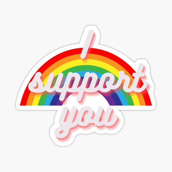 "Pride allyship Rainbow Proud Ally, I support you" Sticker by ...