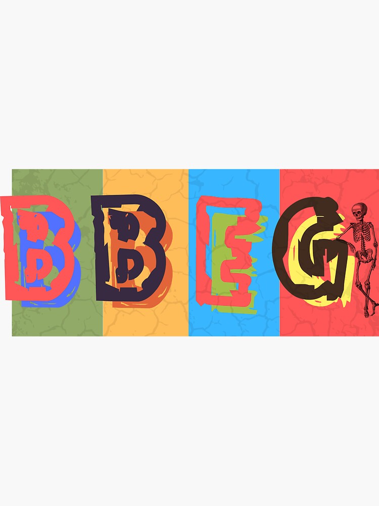"BBEG Skeleton Lean" Sticker for Sale by BigBadEG | Redbubble