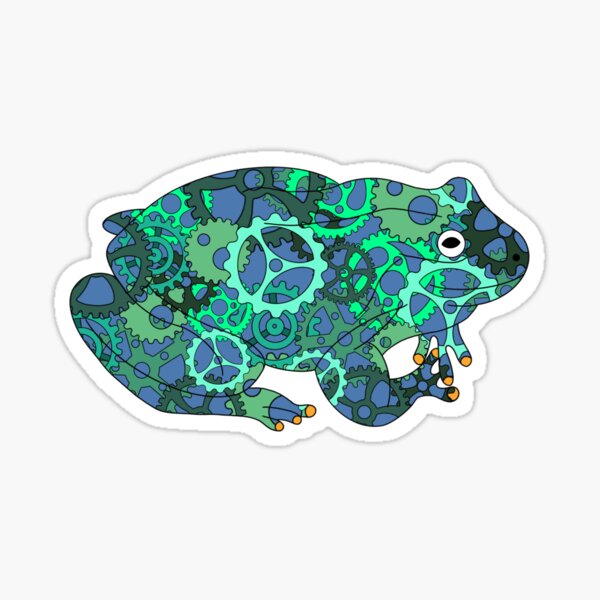 "Steampunk Frog" Sticker for Sale by LeahHaas | Redbubble