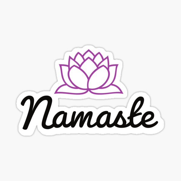 "Namaste" Sticker for Sale by F1nest | Redbubble