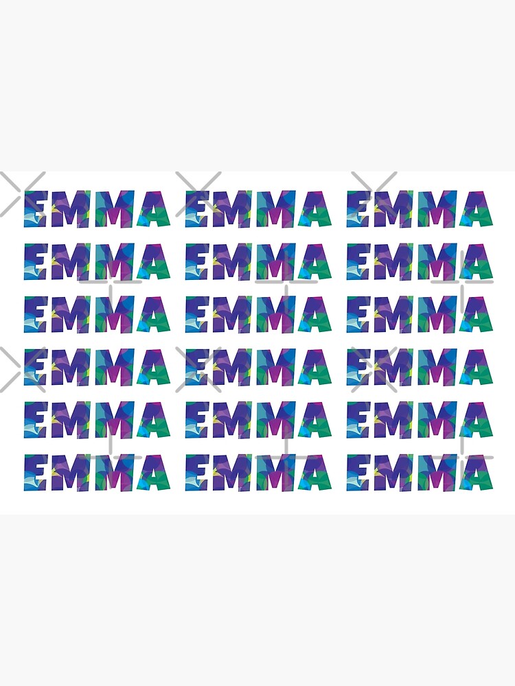 "Emma cute name in blue bluish colors!" Poster for Sale by ocristianart ...
