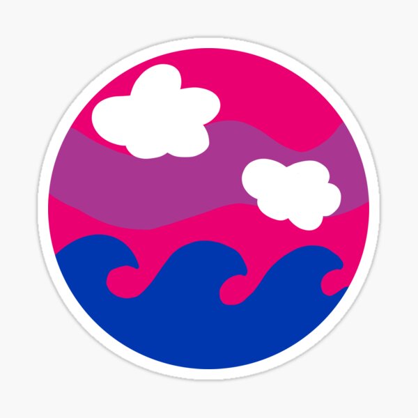 "Subtle bisexual pride landscape" Sticker for Sale by SimplyHilarious ...