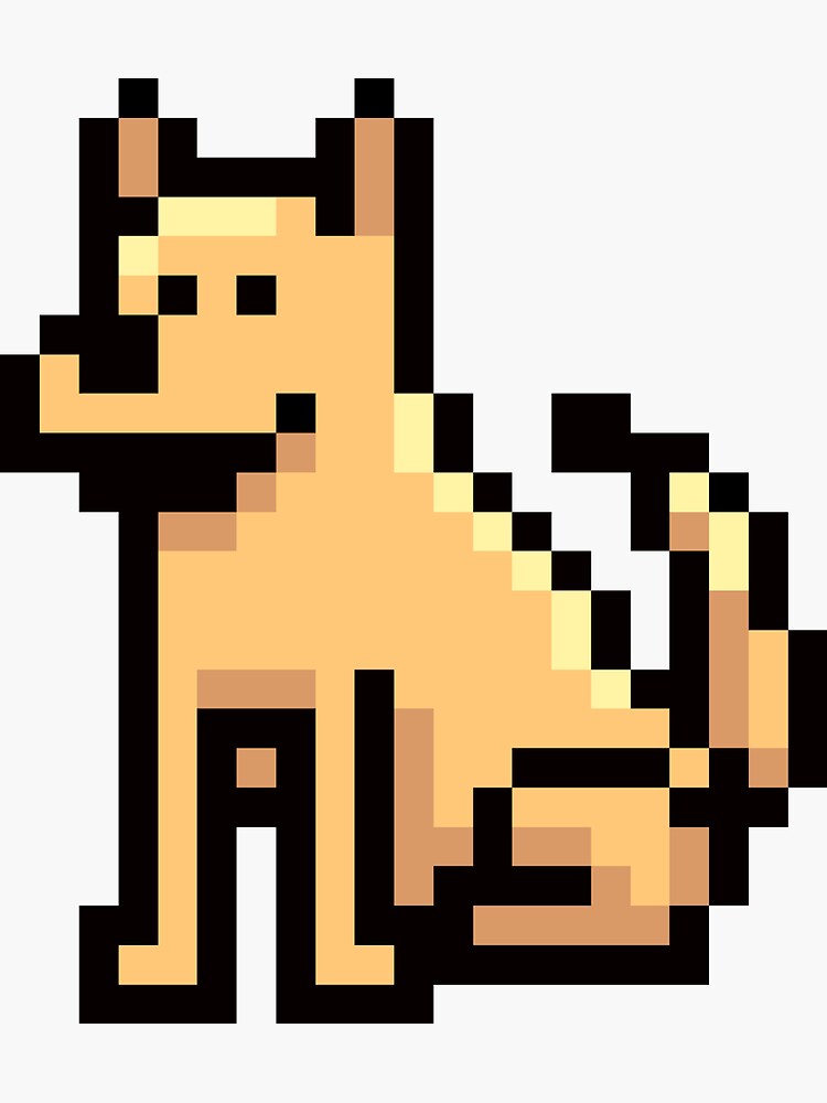 "Pixel Art Dog" Sticker for Sale by leaf494 | Redbubble