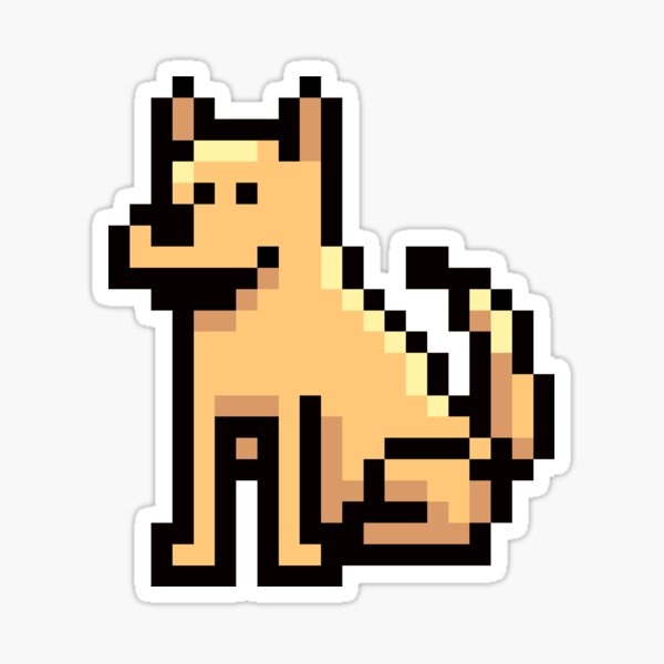"Pixel Art Dog" Sticker for Sale by leaf494 | Redbubble