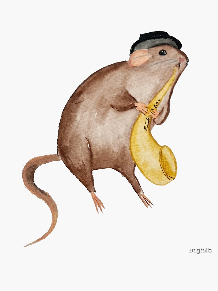 "Jazz rat" Sticker for Sale by wagtails | Redbubble