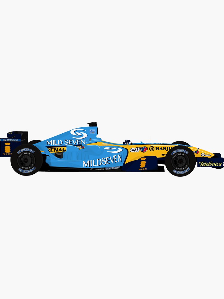 "Fernando Alonso Renault R25" Sticker for Sale by Martin-Scesny | Redbubble