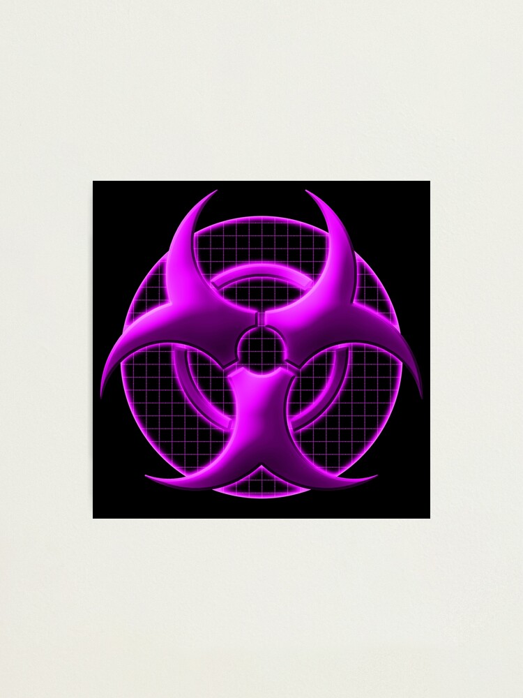 "Purple Biohazard Symbol" Photographic Print by Gilberticus | Redbubble