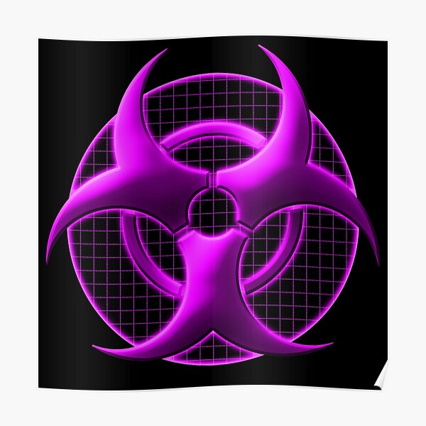"Purple Biohazard Symbol" Poster by Gilberticus | Redbubble