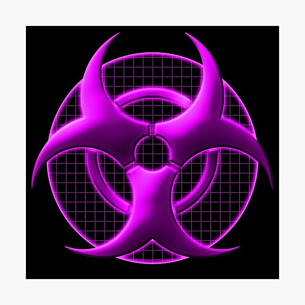 "Purple Biohazard Symbol" Photographic Print by Gilberticus | Redbubble