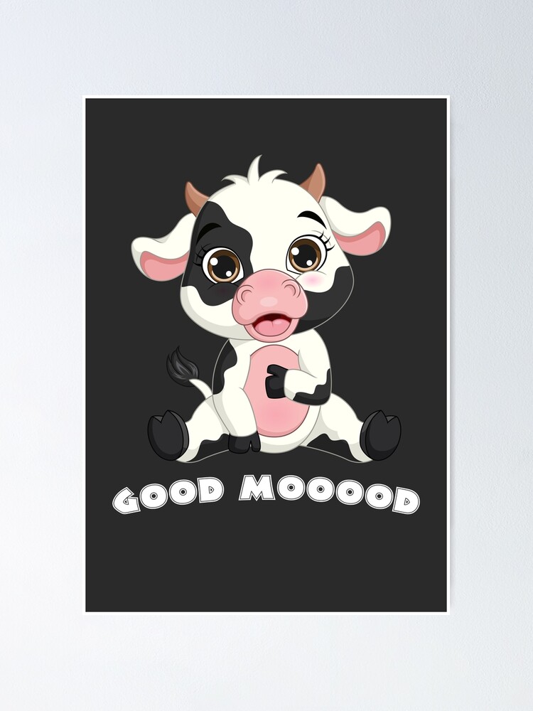 "Good Mooood Funny Cow Dad Joke" Poster for Sale by CoolSkin | Redbubble