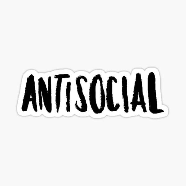 "Graffiti Stylized Word Antisocial" Sticker for Sale by FallbackRaccoon ...