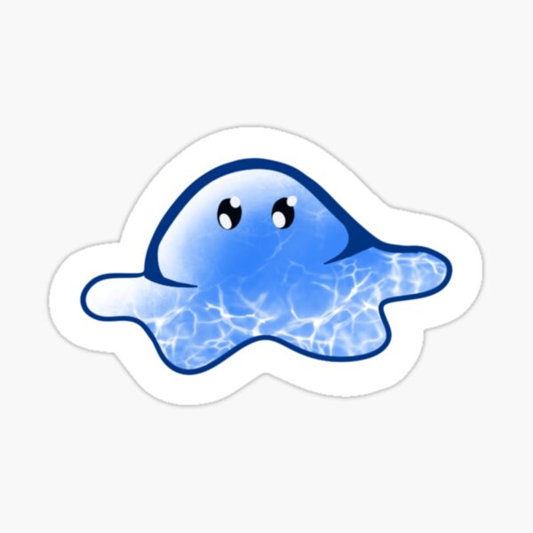 "Water slime ( puddle slime ) " Sticker for Sale by LunaGoArt | Redbubble