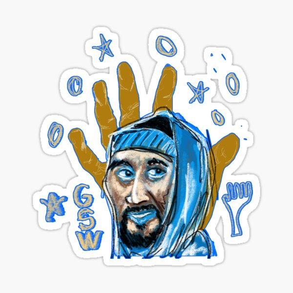 "Young glove sketch, GP2, the defensive anchor for GSW" Sticker by ...